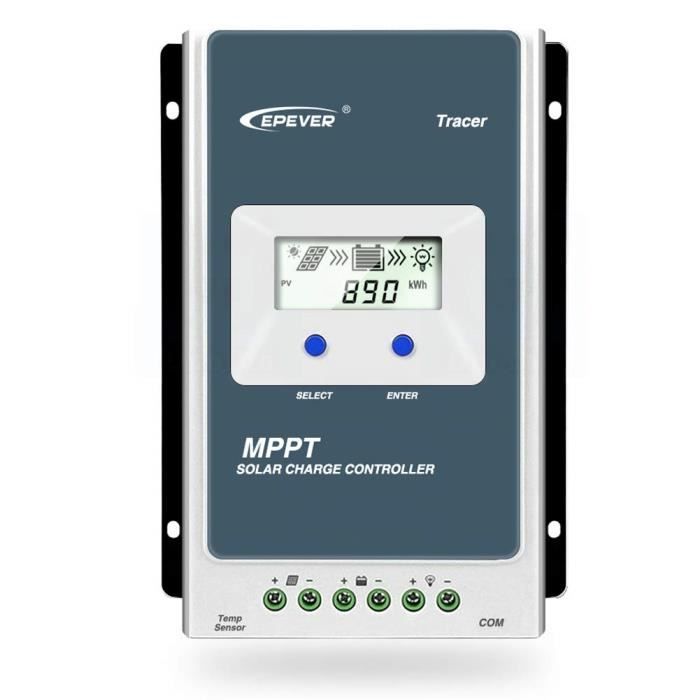 EPEVER Contrôleur de charge solaire MPPT Tracer AN Series 10A-20A-30A-40A avec 12V-24V DC ...
