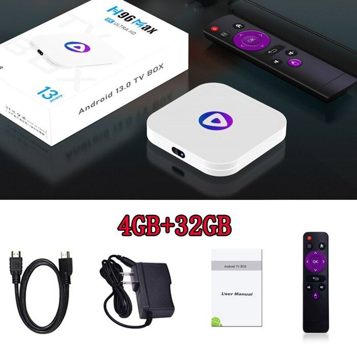 H96MAX M1 Smart TV Box Android 13 Rockchip 3528 Quad Core Soutien 4K ...