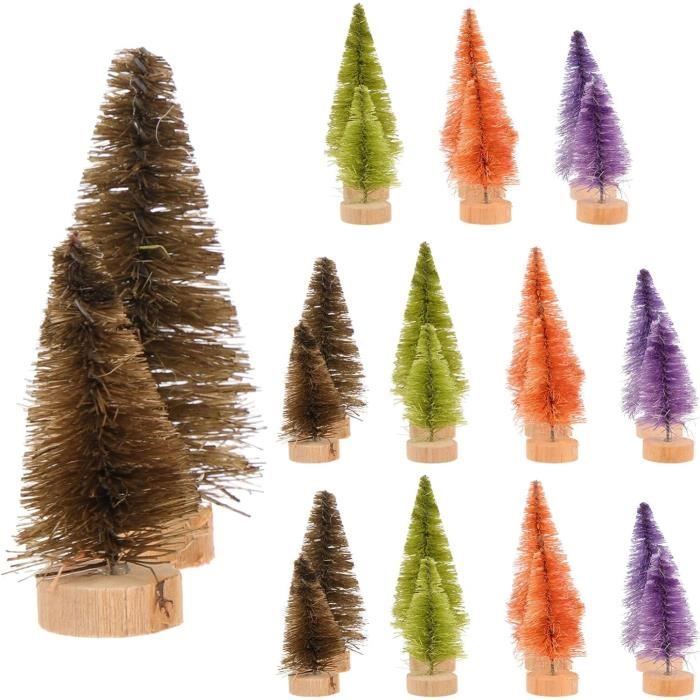Sapin De Noel Miniature Decoration Table 24 Pièces Arbres De Miniatures ...