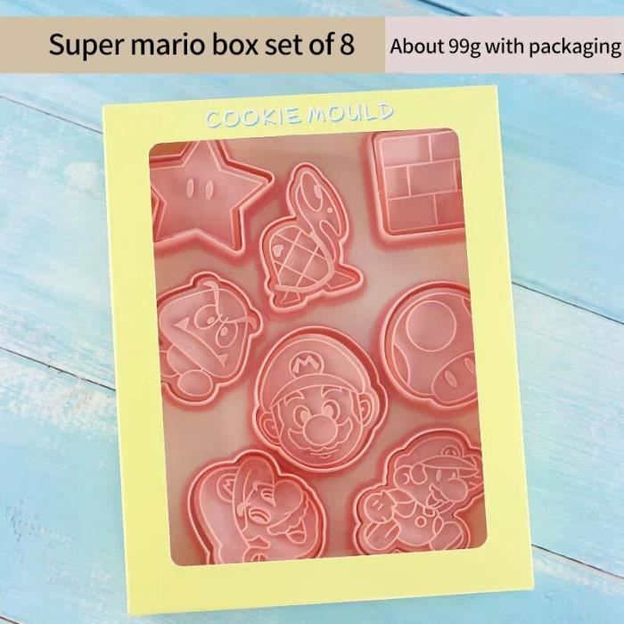 (Mario suit A)Moules à biscuits dessin animé, 8 pièces, coupe-biscuits ...