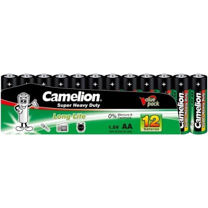 Pack de 12 pile Super Heavy Duty LR6/AA/Mignon 1,5V - Cdiscount Jeux ...