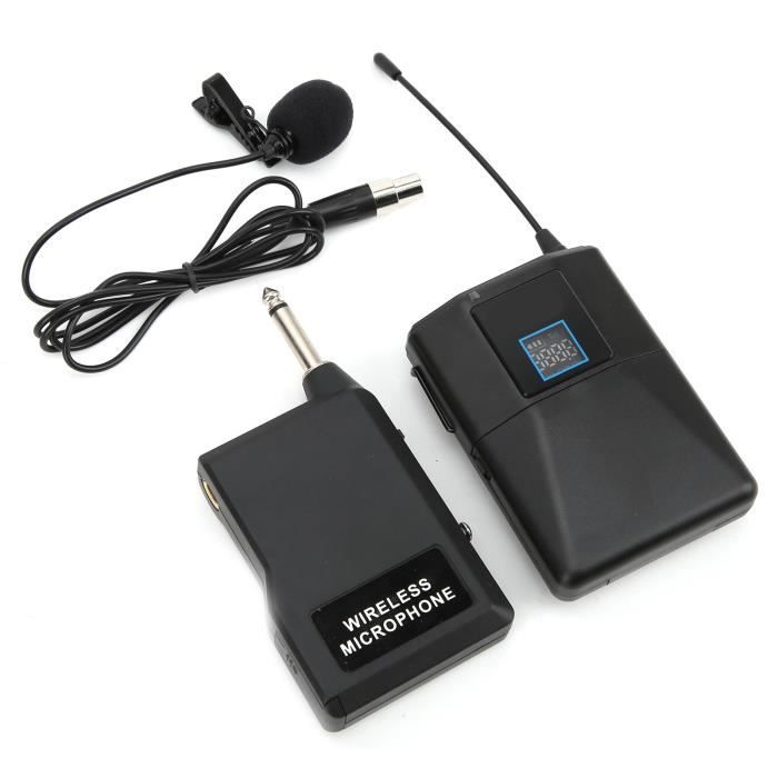 HAI Microphone Lavalier Micro-cravate UHF Clip sans fil sur le revers ...