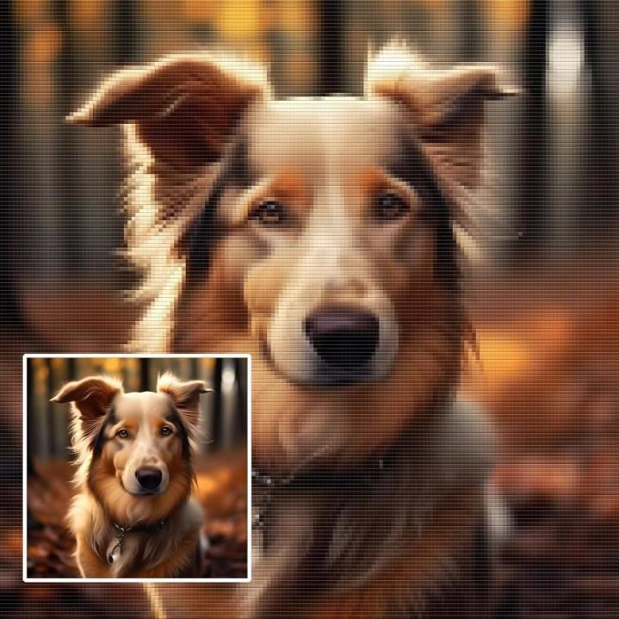 Diamond Painting Personnalisé Photo 50X50Cm, Diy 5D Diamant Painting ...