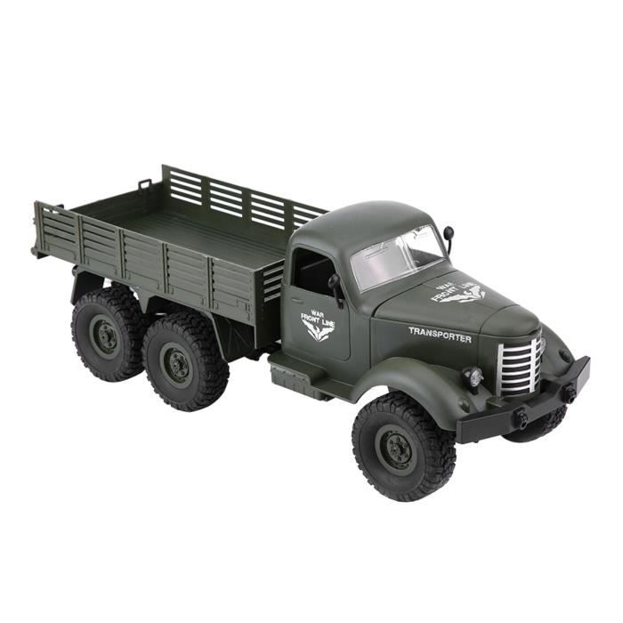 Voiture RC FAFEICY - Modèle militaire six roues motrices - Vert ...