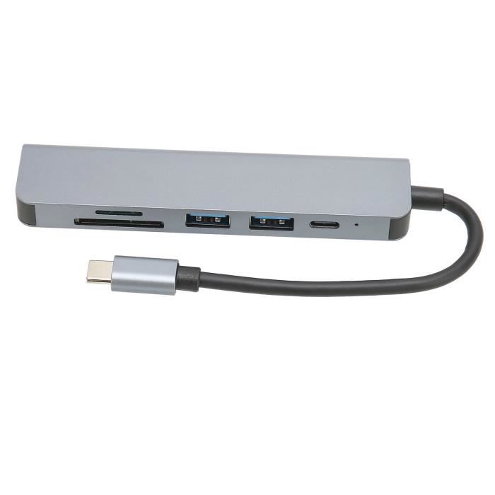 Concentrateur USB C 6 en 1 Hub Ultra Haute Définition Transfert Rapide ...