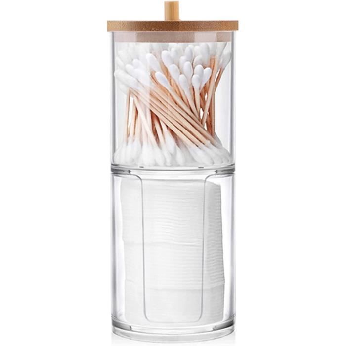 Support de Coton-Tige en Transparent, Boîte Coton Tige, Distributeur ...