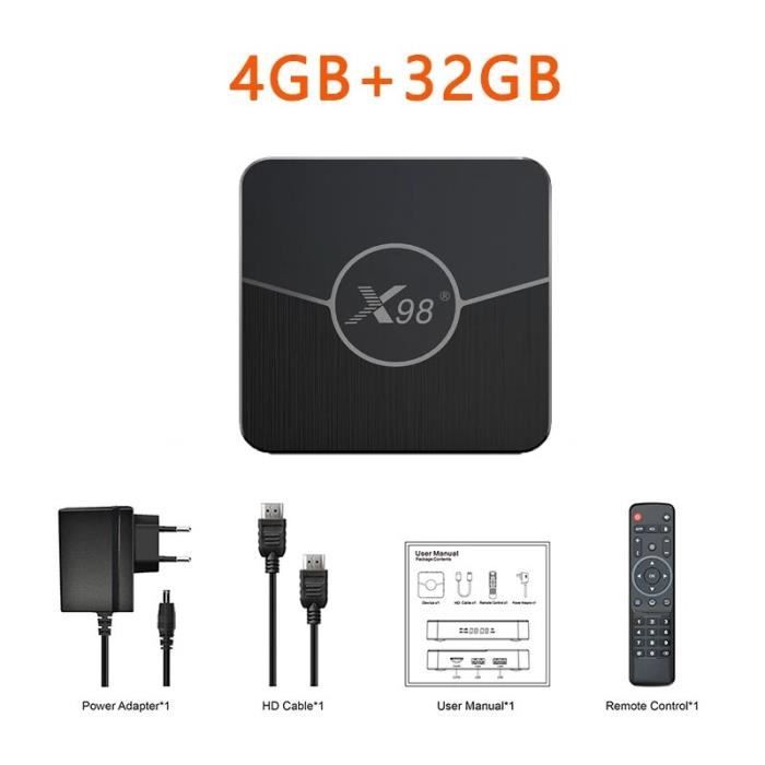 X98 Plus Amlogic-S905W2 Smart TV Box,Décodeur,Lecteur multimédia ...
