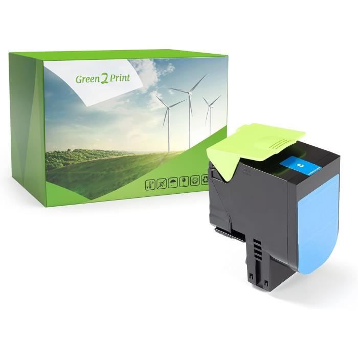 Toner Cyan 5000 Pages Remplace Lexmark 78C0X20, 78C2Xc0 Toner Pour ...