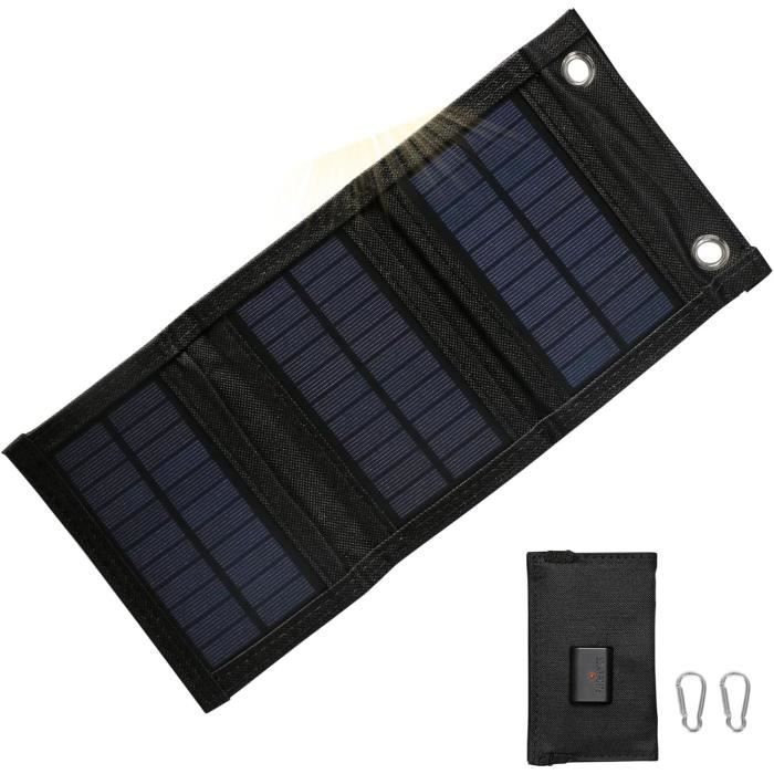 10W Panneau Solaire Portables Chargeur Solaire Pliable Chargeur De Panneau Solaire Avec Port Usb ...