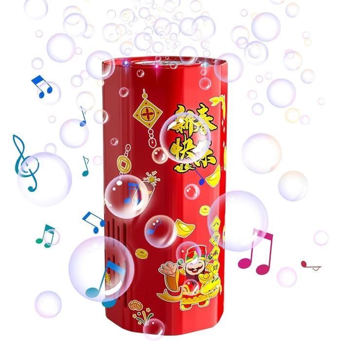 Fireworks Machine à bulles électrique portable à piles avec lumière et ...