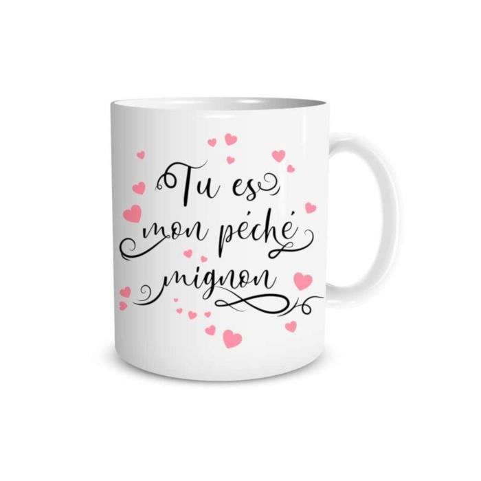 STC - Mug Blanc St Valentin – Tu es mon Peché Mignon - Cdiscount ...
