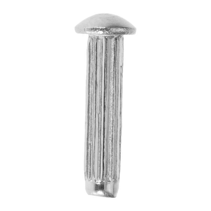 100pcs Rivets solides en acier inoxydable de tête ronde et queue ...