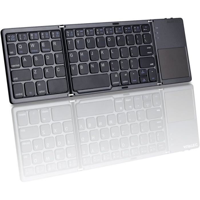 Clavier Bluetooth Pliable Avec Clavier Tactile Sans Fil Touchpad, Mini ...