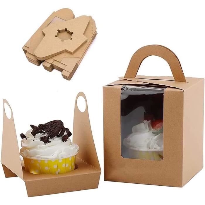 25 Pièces Boîtes À Gâteaux, Boîte D'Emballage Cupcake, Boîte À Muffins ...