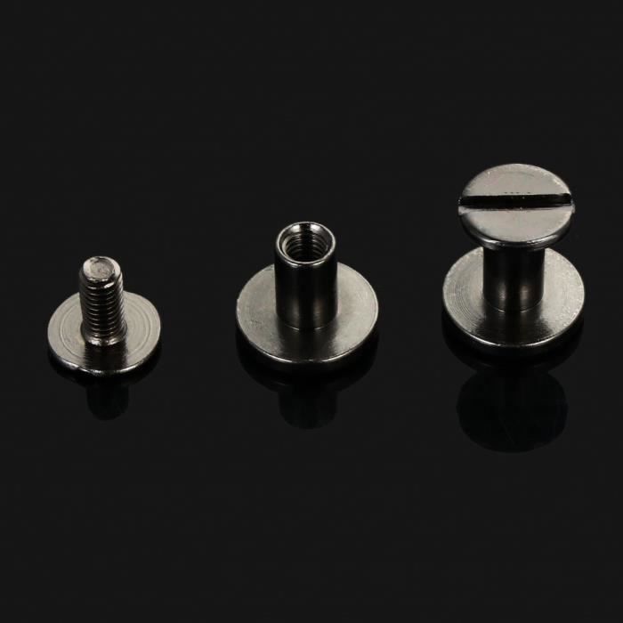RIVET,gunmetal-5mm--Rivets à tête plate et ronde, 10 pièces, en fer ...