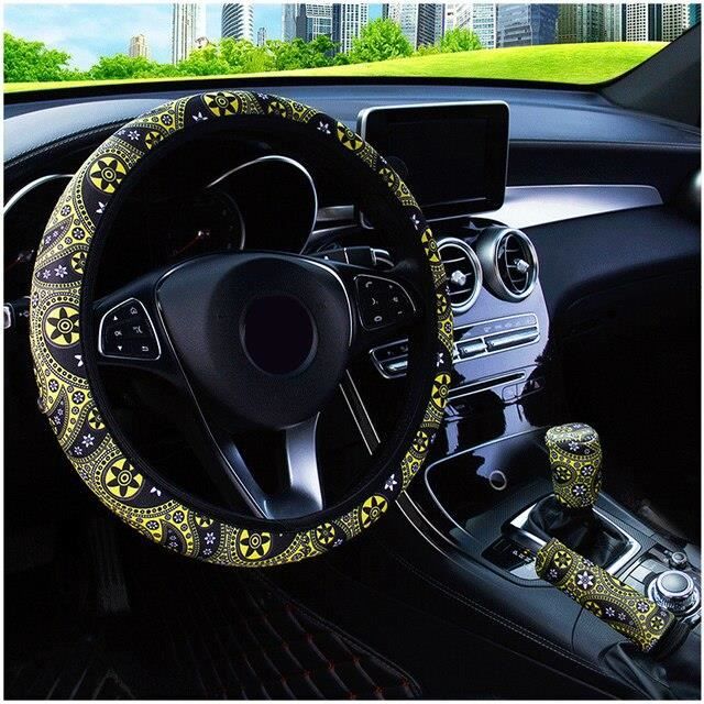 COUVRE-VOLANT,Style 1--Housse de protection pour volant de voiture ...