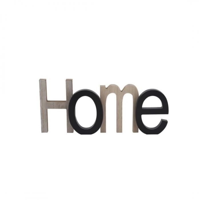 HOME Mots en Bois décoratif - Cdiscount Maison
