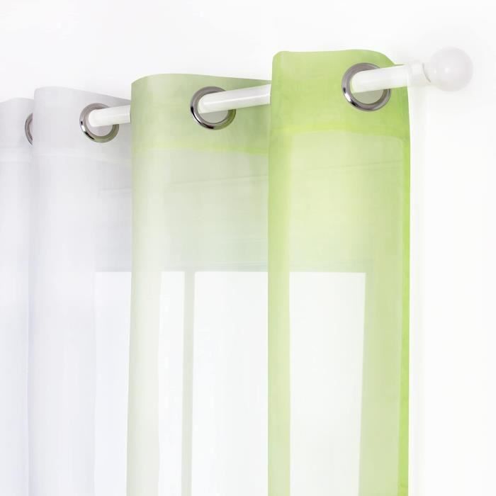 Rideaux Voilages Gaze Voilages De Dégradés Voile Transparent Décor De ...