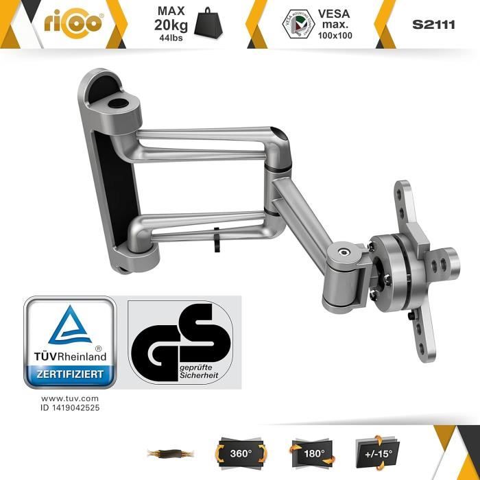 Support Mural Écran Pc S2111 Orientable Inclinable Universel 13-29" (33 ...