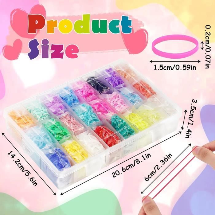 Zeuwets 2000 Pièces Petit Elastique Cheveux, 2cm Mini Elastiques à ...