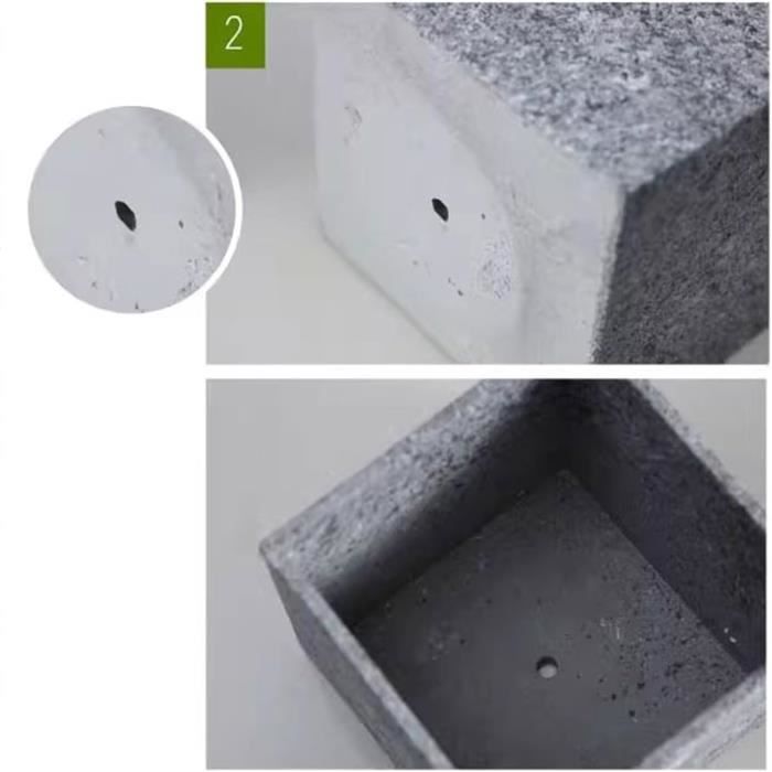 Pot De Fleur Jardinière En Ciment Simple Et Créative, Carré Vert ...