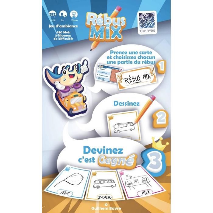Jeu d'ambiance - BLACKROCK - Rebus Mix - 8 ans+ - Enfant - Jeu de rébus ...
