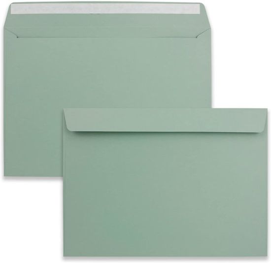 10X Grandes Enveloppes Xxl Din C4 En Eucalyptus(Vert)-22,9X32,4 Cm ...