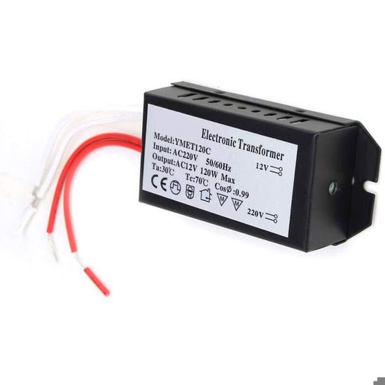 Transformateur lectronique 220V 12V Alimentation 12V 10A Convertisseur de Tension Intelligent ...