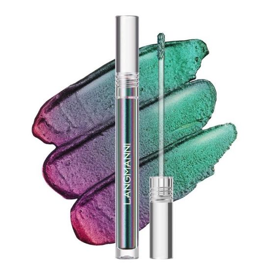 Peacock Blue Turns Green Chameleon Liquid Eyeshadow Tri-color Diamond ...