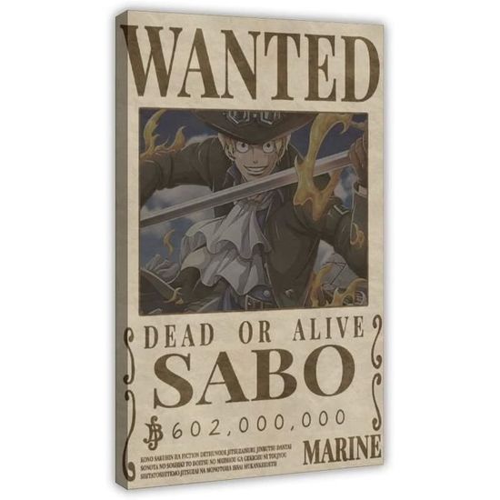 One Piece Wanted Sabo Bounty Poster sur toile pour d233coration murale ...