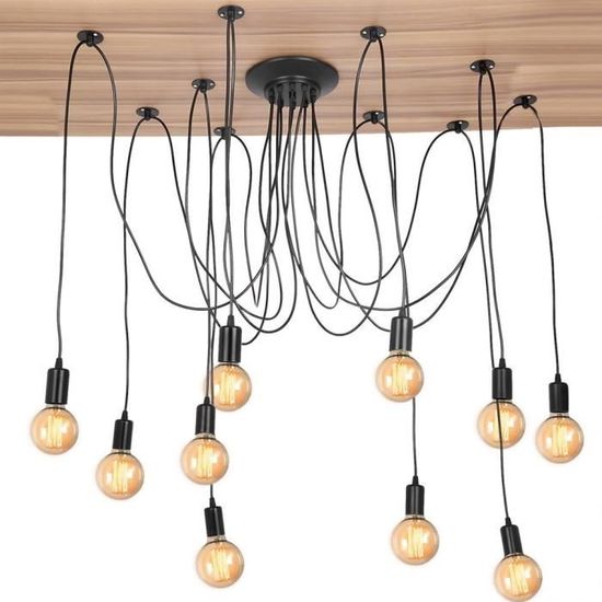 Lustre Araignée Diy Plafond Retro Spider Lampe Industry Ceiling Light ...