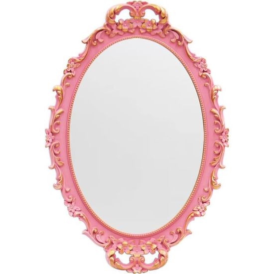 Miroir Décoratif Vintage Rose Encadré, Miroirs Muraux Et Plateau De ...