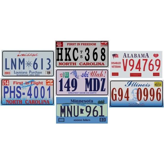 Plaque D Immatriculation Pour Auto - 10 Lot 7 Plaques D Immatriculation ...