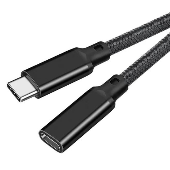 Câble d'extension USB C mâle vers femelle,type C,USB 3.2,Gen2,10Gbps ...