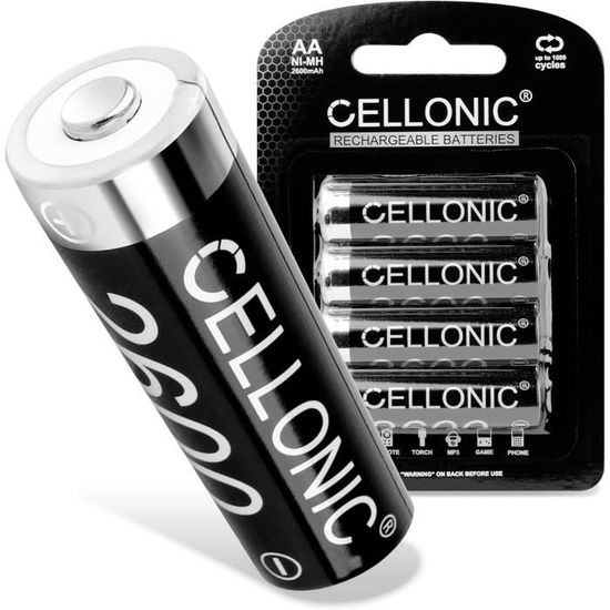 Piles Rechargeables Aa - 2600Mah - Préchargées, Durables, Longue Durée ...
