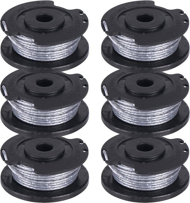29187 Lot de 6 bobines de fil de rechange pour débroussailleuse Greenworks 4,9 m x 1,65 mm ...