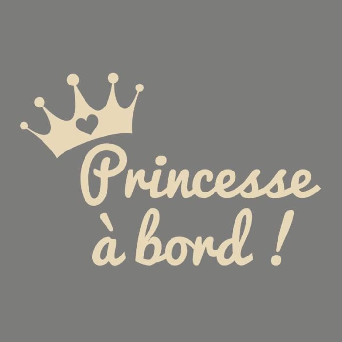 STICKER PRINCESSE A BORD J0107 Beige - Cdiscount Puériculture & Eveil bébé