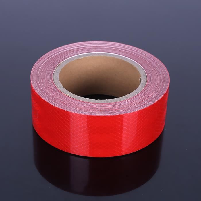 Rouge - Bande autocollante réfléchissante 5cm x 3m, Marque adhésive de ...