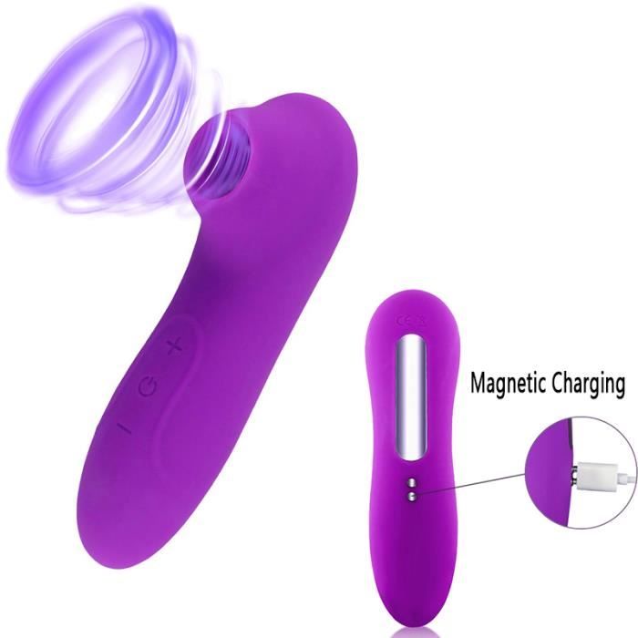 Violet - Vibrateur de succion de vagin pour femme adulte, stimulateur de Clitoris, pipe, Oral ...