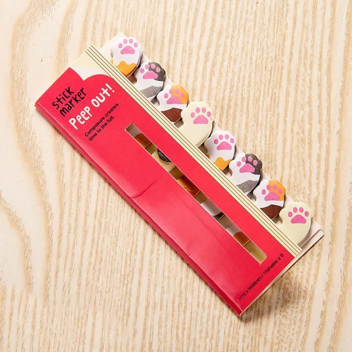 Étiquette autocollante animaux en papier,1 pièce,papeterie Kawaii,bloc ...