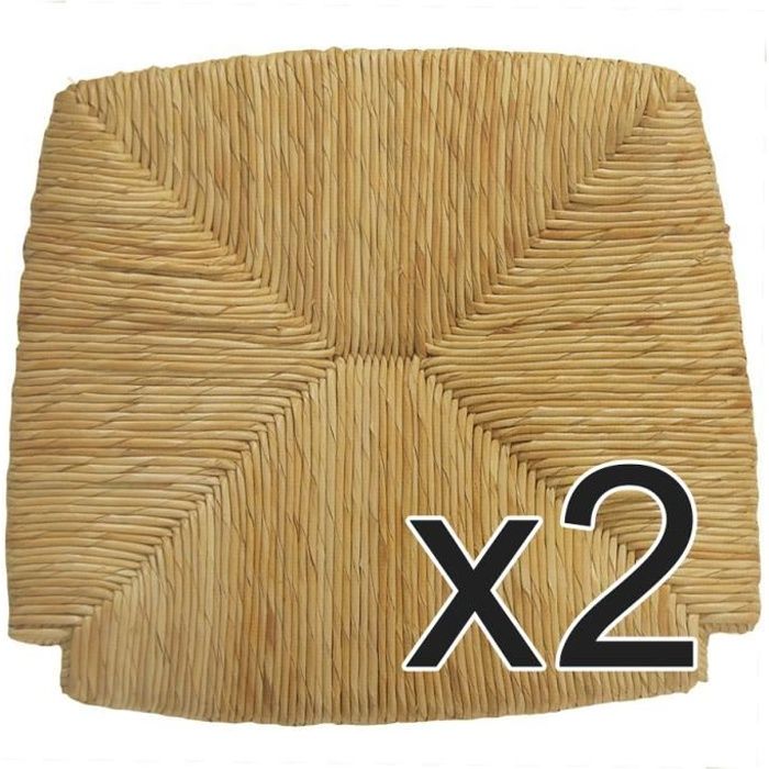 [Lot de 2] assise en paille de riz 1212 R - Cdiscount Maison