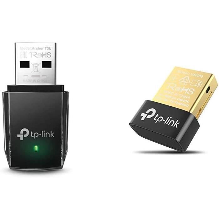 Clé WiFi Puissante AC1300 Mbps, Adaptateur USB WiFi & UB400 Bluetooth ...