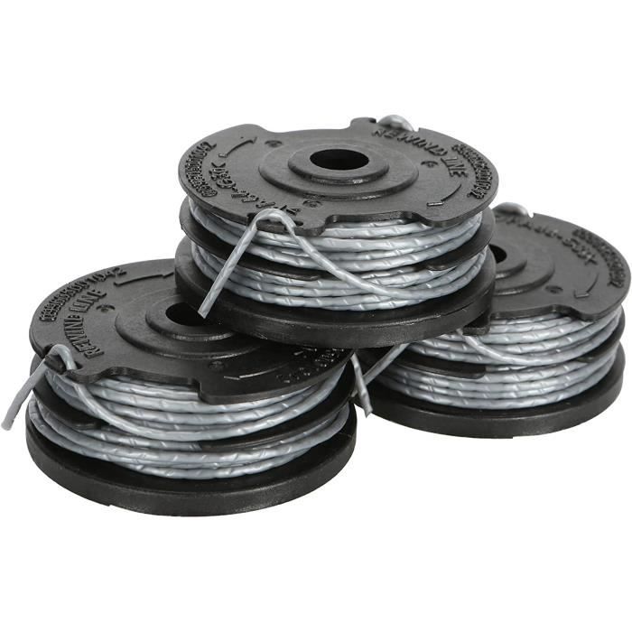 Greenworks Bobine Double de Cordon, 4,8 m de Cordon par Bobine, 3 Pièces Incluses,1,65 mm de ...