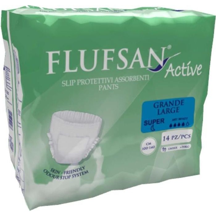 FLUFSAN Culottes absorbantes large pour incontinence nuit x14 ...