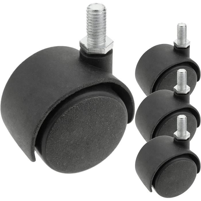 PrimeMatik - roulettes pivotantes Roue en Nylon sans Frein 40 mm M8 4 ... PrimeMatik - roulettes pivotantes Roue en Nylon sans Frein 40 mm M8 4 ...