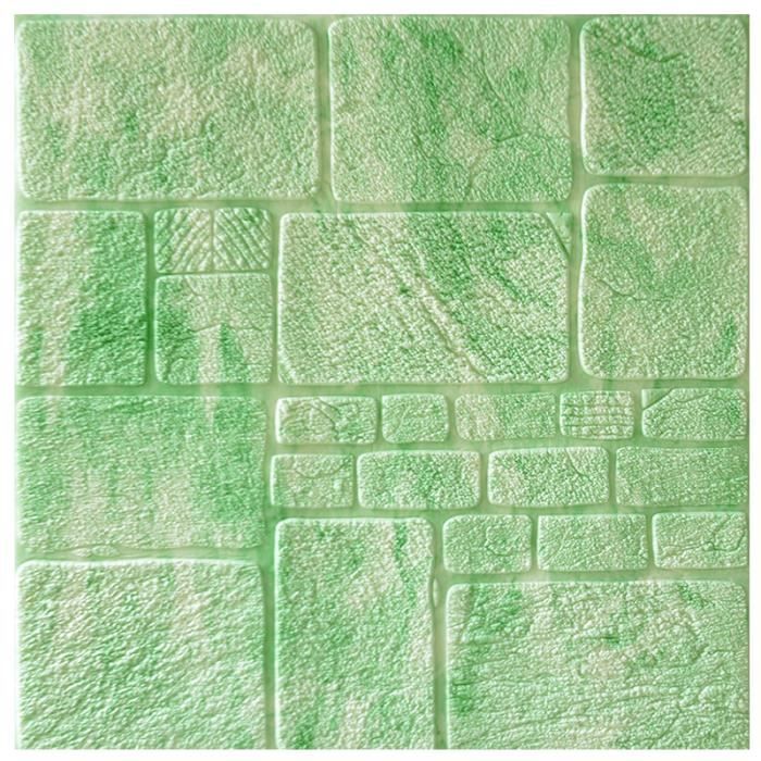 Autocollants muraux 3D - Collision - Jade green - 70cm x 70cm ...