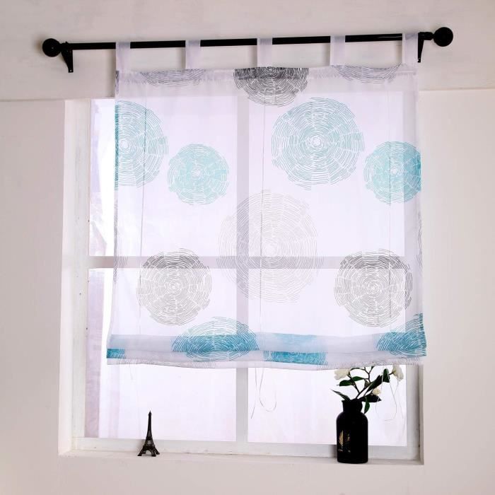 Store Bateau En Voile Avec Passants Transparent, Polyester, Bleu, Bxh ...