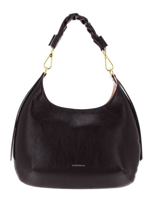 COCCINELLE Sac à épaule brun foncé en cuir pour femme - Coccinelle ...