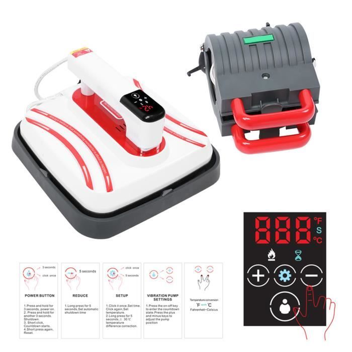 Machine de presse de chaleur 5 en 1 presse à chaud machine stylo capuchon en tissu tasse plaque ...