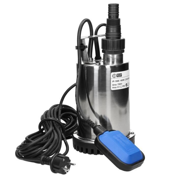 ECD Germany Pompe Submersible pour Eaux Usées 400 W, Interrupteur à ...